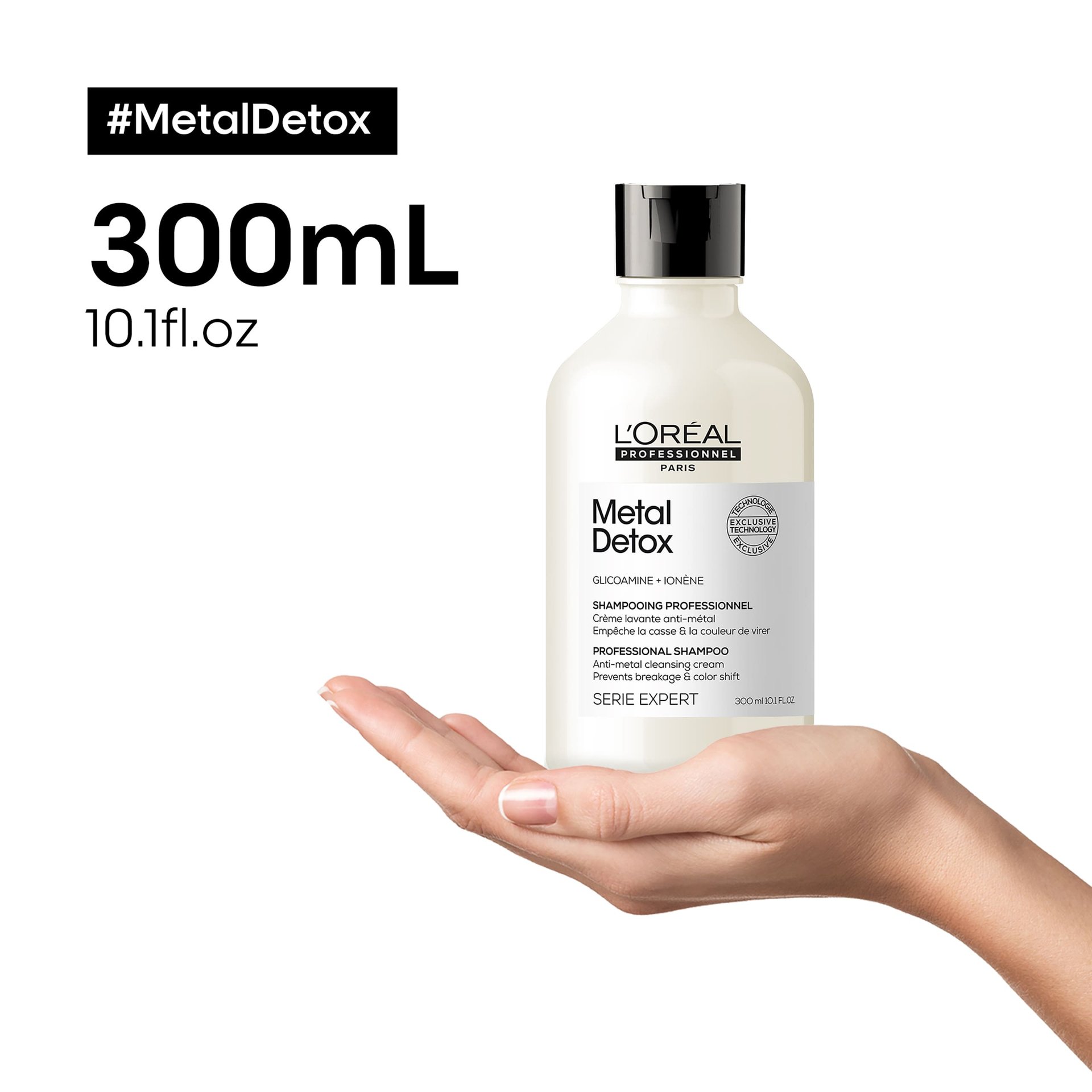 Metal Detox anti-metal cleansing shampoo with Glicoamine for all hair.